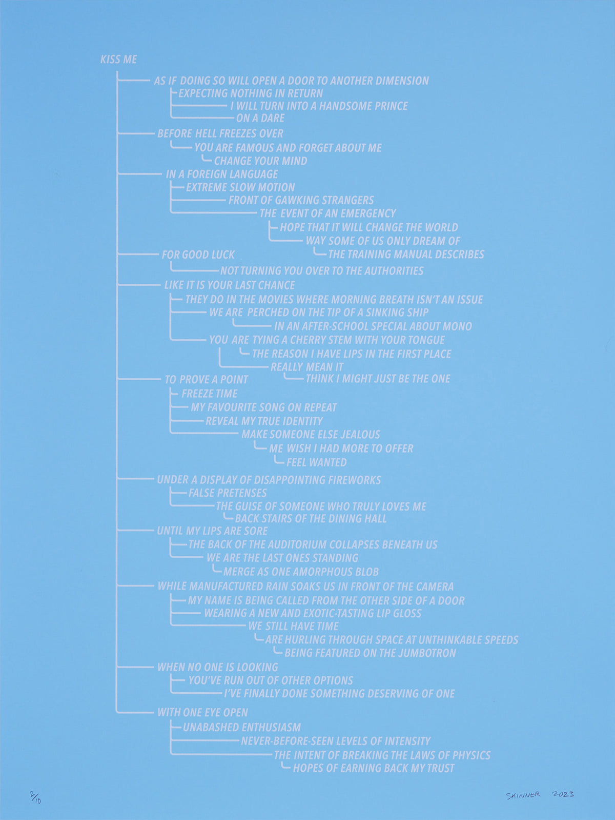 Blue 1. From the Kiss Me Flow Chart (Blue Series) | Ben Skinner | Buy ...