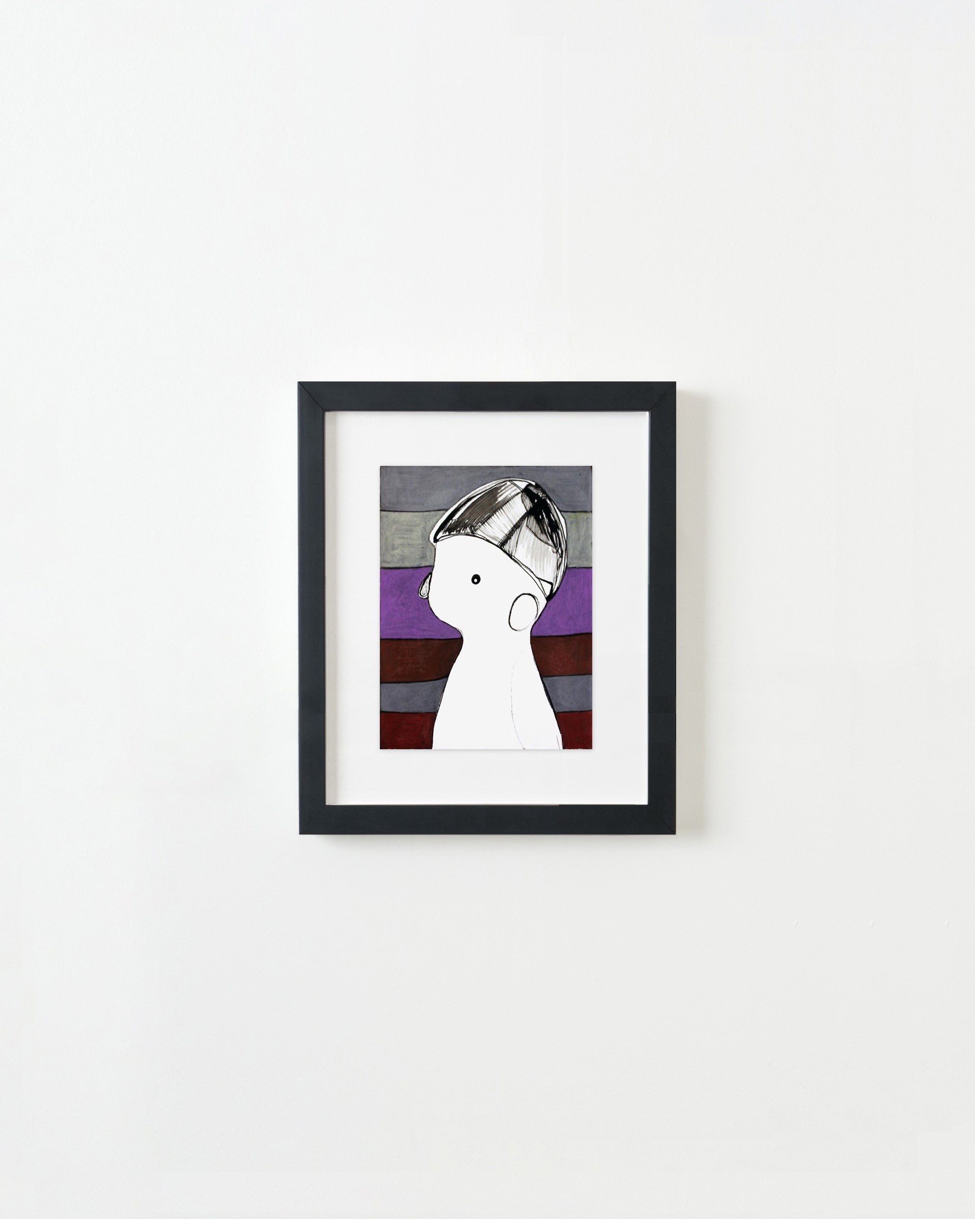 Striped Profile | Rebeca Raney | Buy Original Art Online | Uprise Art