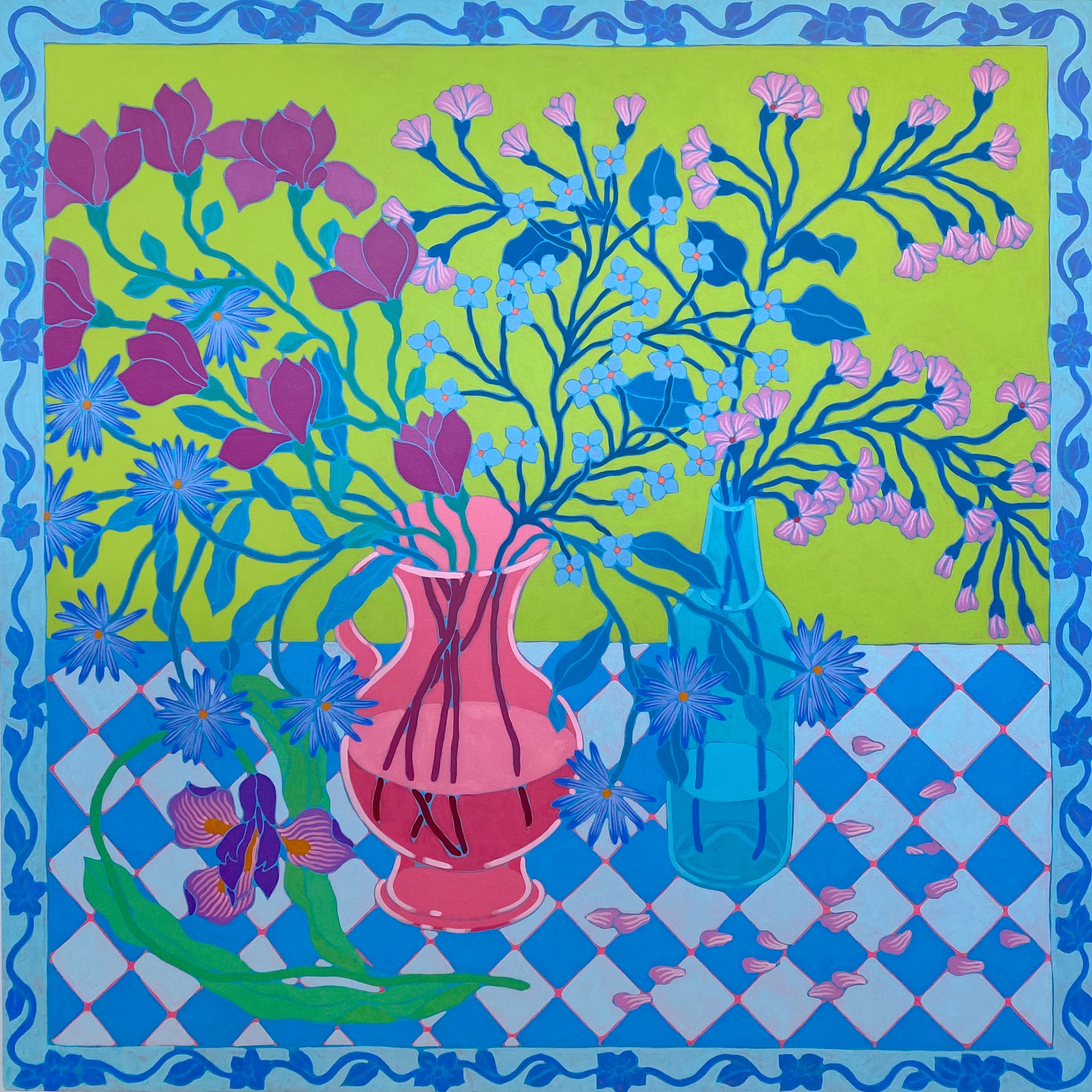 Spring Flowers on Tile | Sarah Ingraham | Buy Original Art Online ...