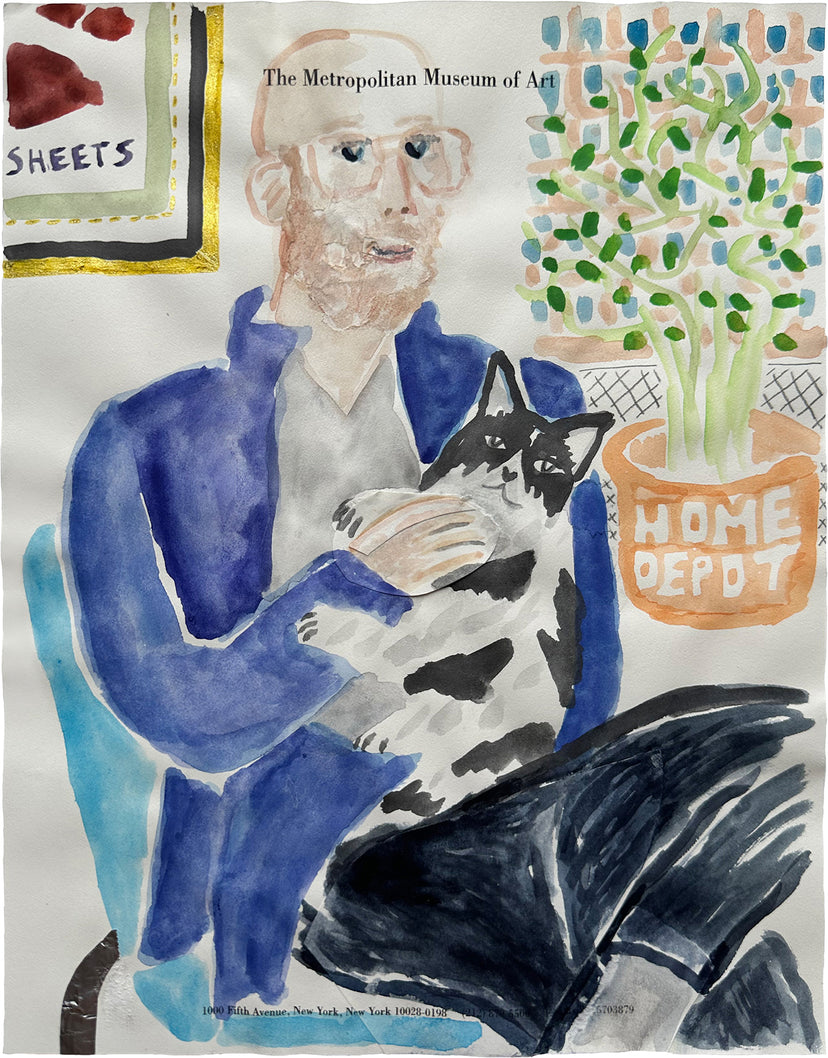 Artist and His Cat | David Rhoads | Buy Original Art Online | Uprise Art